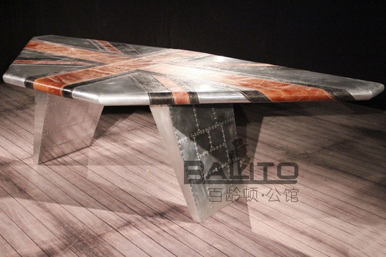 antique aluminium trapezium coffee table/aluminium meeting table furniture supplier