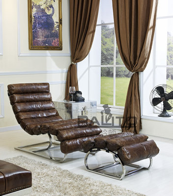classic old style antique leather lounge recliner furniture supplier