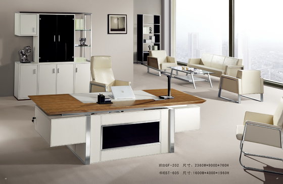 modern office boss leather table furniture/office boss leather desk supplier