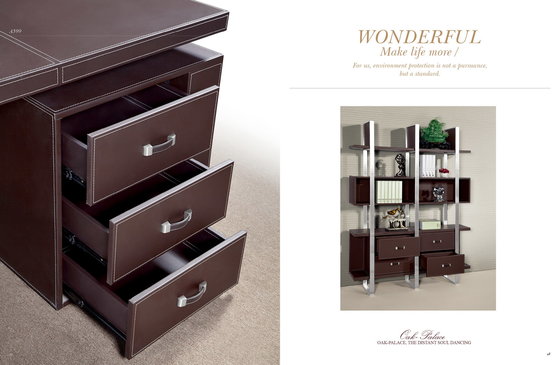luxury office executive leather curved table/luxury leather office arched executive desk supplier