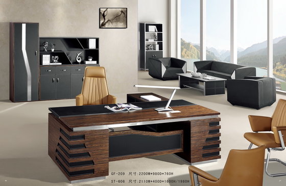 luxury office executive manger leather table/luxury leather office executive manager desk supplier