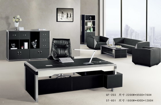 luxury modern leather office table furniture/luxury modern leather office desk furniture supplier