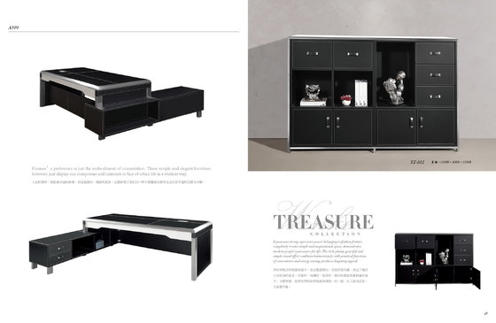 luxury modern leather office table furniture/luxury modern leather office desk furniture supplier