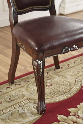 luxury dark color French style wood dining chair furniture supplier