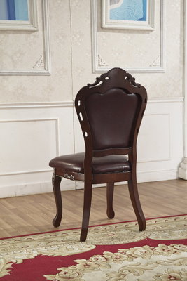 luxury dark color French style wood dining chair furniture supplier