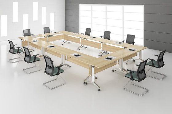 luxury combined folding movable office conference nesting table with aluminium frame supplier