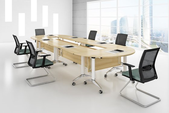 luxury combined folding movable office conference nesting table with aluminium frame supplier