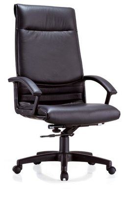 Guangdong office black medium black PU leather staff chair factory supplier