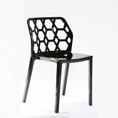 Water Cube Leisure Plastic Chair,LeisureMod Cove Transparent Black Acrylic Modern Dining Chair supplier
