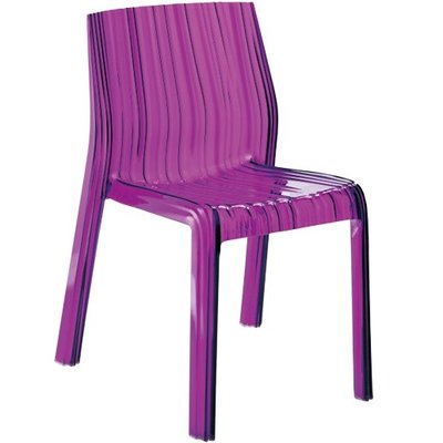 plastic transparent purple Frilly Chair LeisureMod Denville Transparent Black Modern Dining Chair supplier
