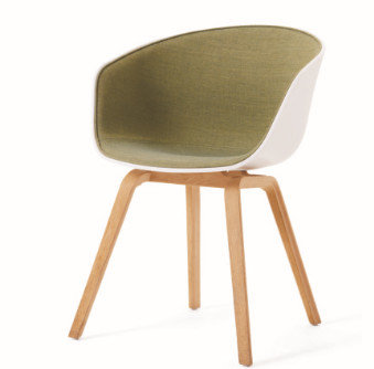 upholstered dining room arm chair furniture with wooden leg supplier