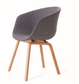 upholstered dining room arm chair furniture with wooden leg supplier