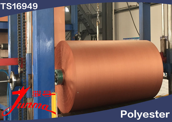 1000D / 2  Polyester Tire Cord Fabric  , HMLS Polyester Brown Dipping for Passenger Car Tyres