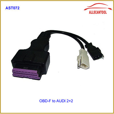 Audi 2x2 to OBD2 Adapter black and white cable , car Diagnostic adapter connector cables