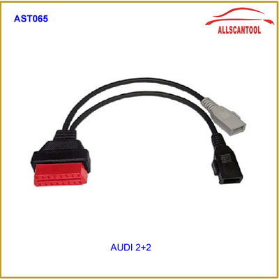 Audi 2x2 to OBD2 Adapter black and white cable , car Diagnostic adapter connector cables