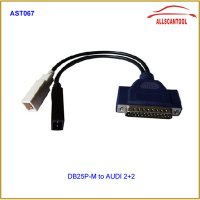 12V Auto Diagnostic Cables Audi 2x2 to DB15 Adapter black and white cable