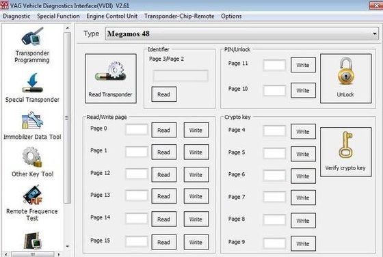 VVDI V2.7.8 VAG Vehicle Diagnostic Interface with VAG Commander software , Tag Key Tool