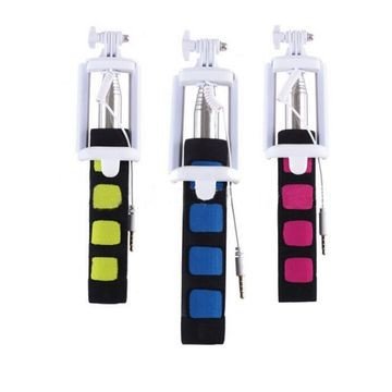 Red / Yellow / blue Handheld bluetooth selfie pole For IPhone IOS Take Photo