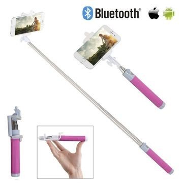 Bluetooth Shutter Button Handheld Selfie Stick , monopod self timer