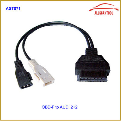 Audi 2x2 to OBD2 Adapter black and white cable , car Diagnostic adapter connector cables