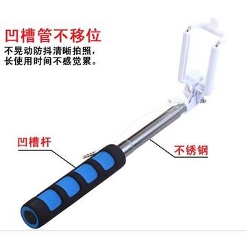 Red / Yellow / blue Handheld bluetooth selfie pole For IPhone IOS Take Photo
