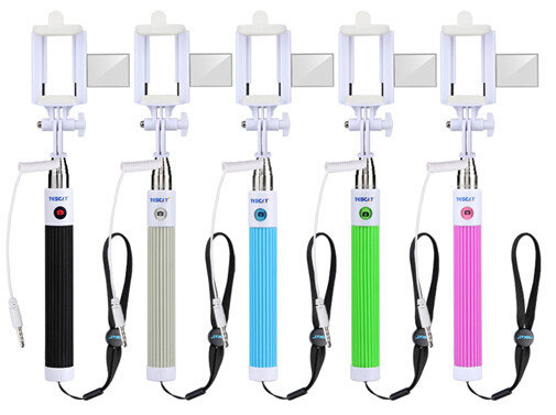 Folding Mobile Timer Handheld selfie stick With Androids 3.0 Or iOS 5.0