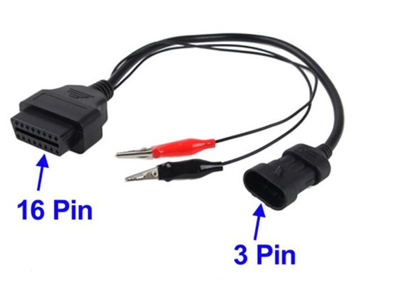 Fiat 3 Pin to OBD2 16 Pin OBD Diagnostic Cable Car Fault Code Cable Diagnostic Connector