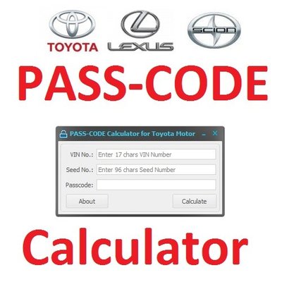 Red PASS CODE Calculator English Auto Diagnostic Scanner  For Toyota Lexus Scion Original Tool