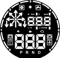 Universal Car Diagnostic Computer HUD Head Up Display OBDII KMH / MPH Overspeed Alarm