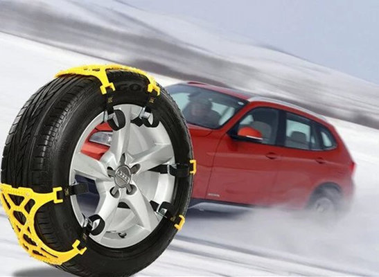 6PC New Simple Composite Material Yellow Truck Car Snow Chain Tire Chain Anti-skid Belt Fast And Convenient