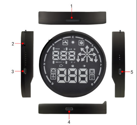 Universal Car Diagnostic Computer HUD Head Up Display OBDII KMH / MPH Overspeed Alarm
