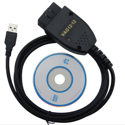 English VAG Diagnostic Tool VAGCOM 12.12 VCDS HEX CAN USB Interface / Black USB Port Cable