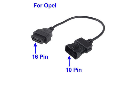 High Speed OBD Car Conversion Cable for Opel 10 Pin Male to OBD2 16 Pin Female