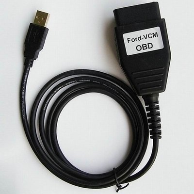 Plastic Black OBD2 Diagnostic Scanner FORD-VCM OBD Auto USB Diagnostic Cable For FORD