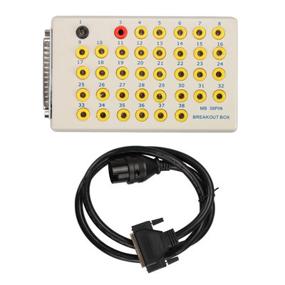 White High quality Breakout Box MB38PIN 38 Pin Diagnostic Connector for Benz OBDII Auto Diag Cable Tools