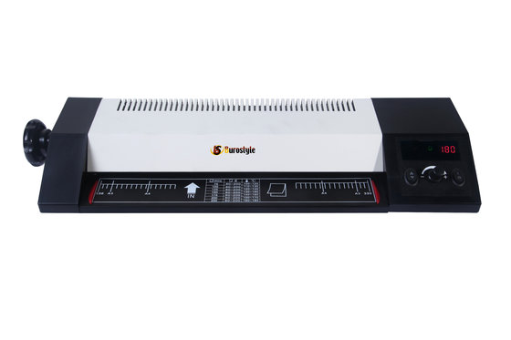 China Electric Desktop Small Laminating Machine Hot Cold Roll With Handle supplier