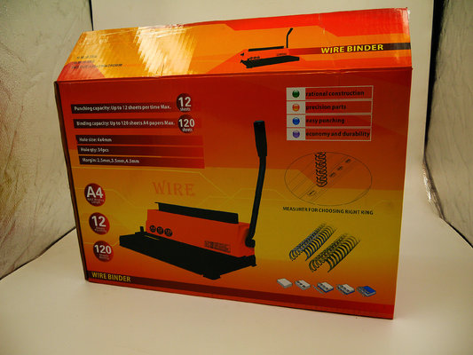 China A4 Size Wire Book Binding Machine , Electric Coil Binding Machine ISO 9001 supplier