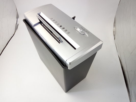 Silver Mini Office Paper Shredder Overheat Protection Paper Shredding Machine supplier