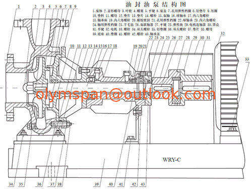 WRY150-125-280A Thermal oil circulating pump