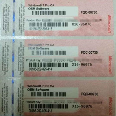 wholesale Windows 7 professional oem COA sticker X16 online key