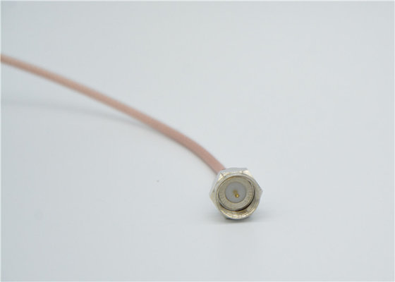 Gold Plated Male RF Cable , SMB Female Connectors RG178 100mm