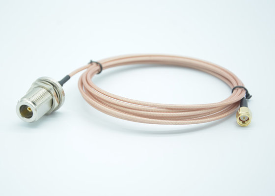 Plastic Insulator RF Cable SMA Cable Assembly Male To Female Copper Braid