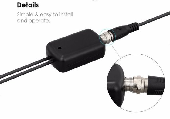TV ISDB Antenna Flat HD Digital Indoor Amplified 50 Miles Range 3DBi 28dBi