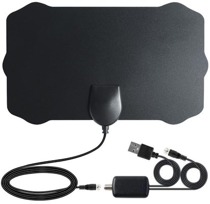 Ultra Thin Mini TV Antenna Signal Booster , High Definition Digital HDTV Antenna