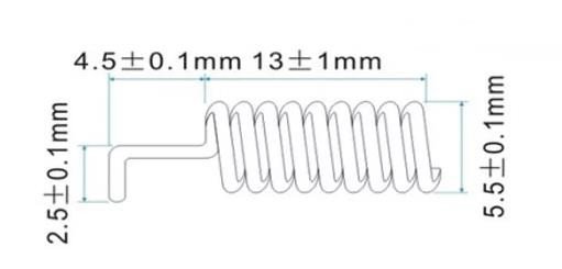 Internal Spring Built In Antenna 3dBi 868mhz 915mhz Vertical Polarization