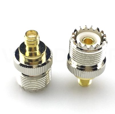 RF SMA UHF Female Connector For Coaxial Cable Brass Shell Material