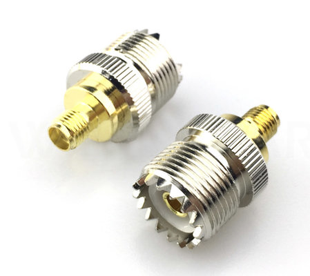 RF SMA UHF Female Connector For Coaxial Cable Brass Shell Material