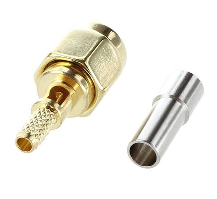 SMA Rf Coax Connector Male Straight Crimp Rg188 Rg316 50ohm Impedance