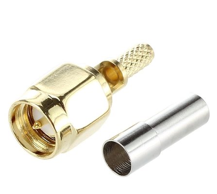 SMA Rf Coax Connector Male Straight Crimp Rg188 Rg316 50ohm Impedance