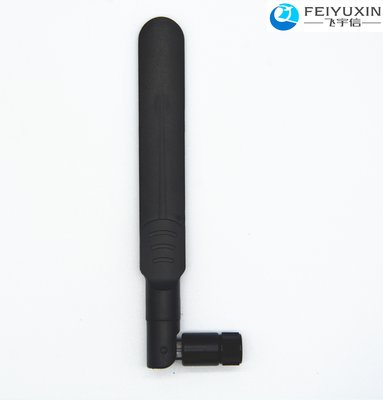 LTE 4G 2dBi Dual Band Antenna Fan Shaped Rubber Black Color SMA Connector